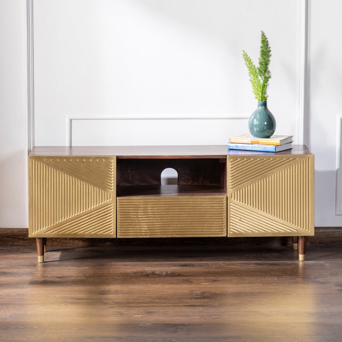 Halcyon Solid Wood Tv Cabinet – ROOH FOR SPACES
