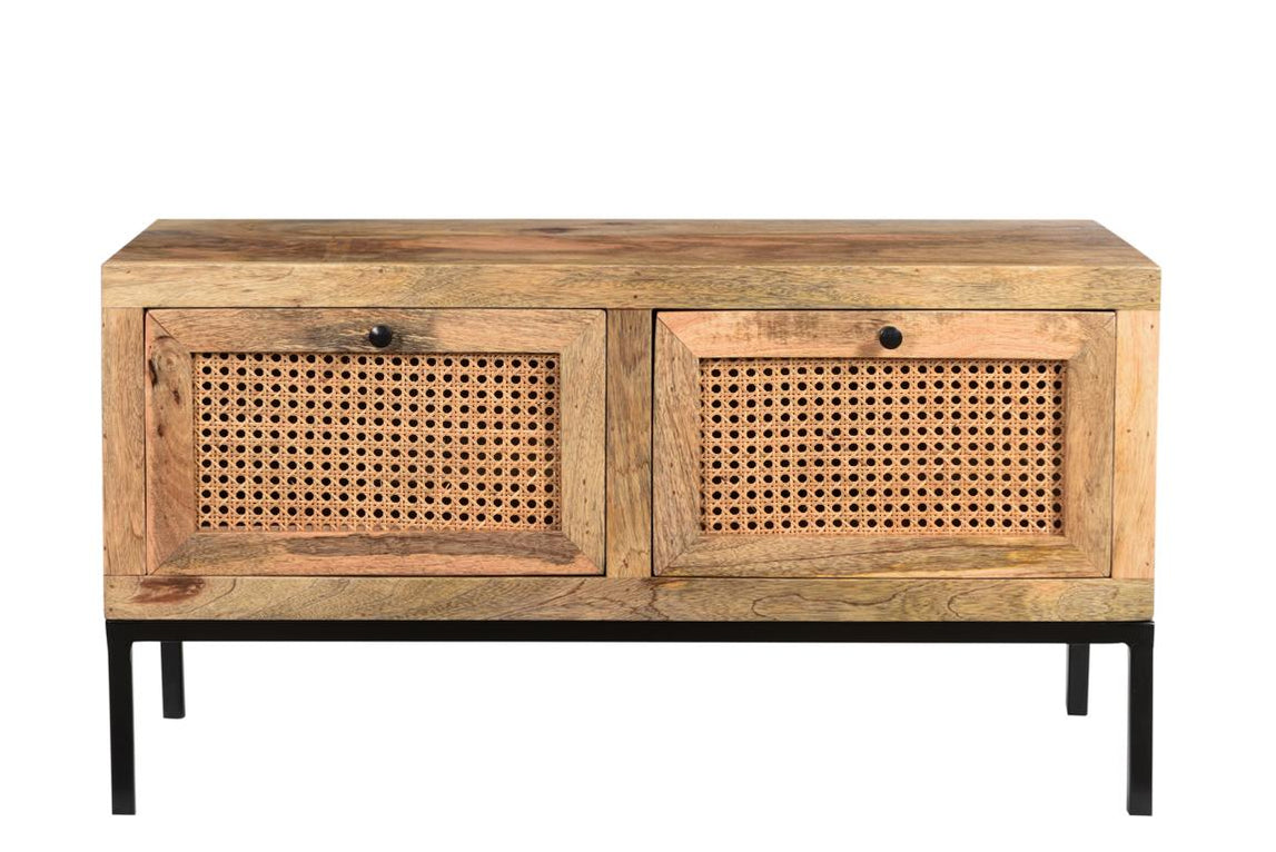 Adavit Rattan Bench With Storage