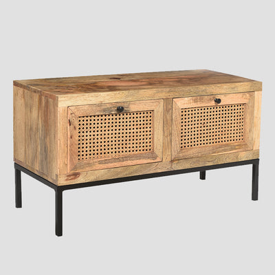 Adavit Rattan Bench With Storage