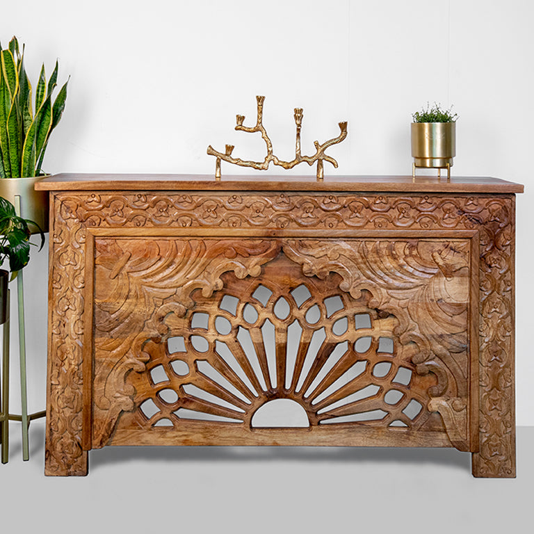 Amiri Solid Wood Handcarved Console Table – ROOH FOR SPACES